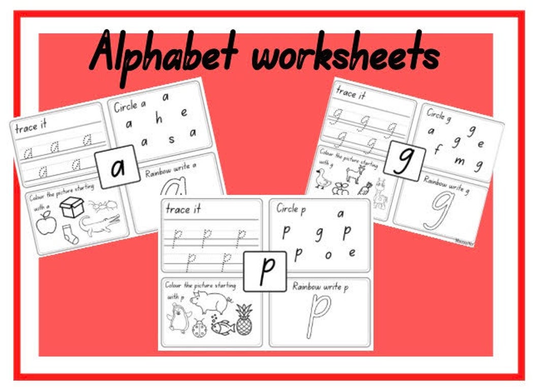 EYFS Alphabet Worksheets, Literacy, Phonics Learning Great for School ...