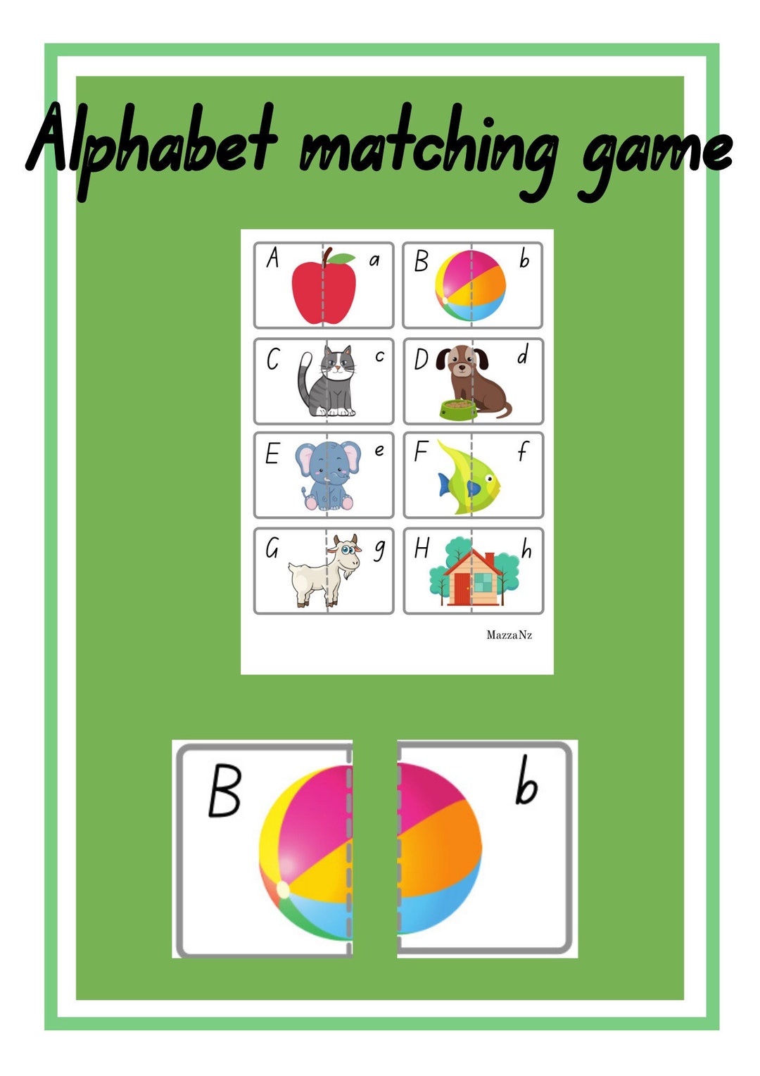 EYFS Alphabet Matching Game, Phonics, Literacy, Game, Preschool, School ...