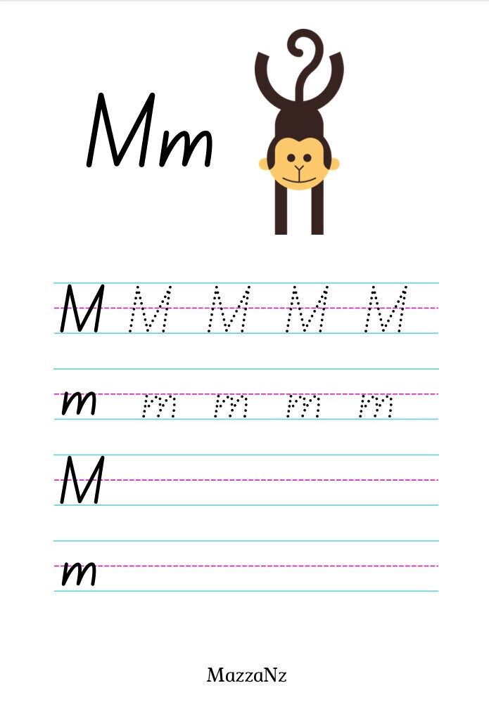 EYFS Alphabet Trace Worksheets, Printable, Great for School ...