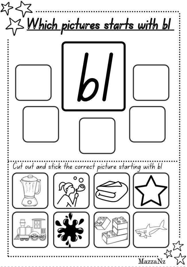 2 Letter Blend Worksheets, Phonics, Literary, Printables, Worksheets ...