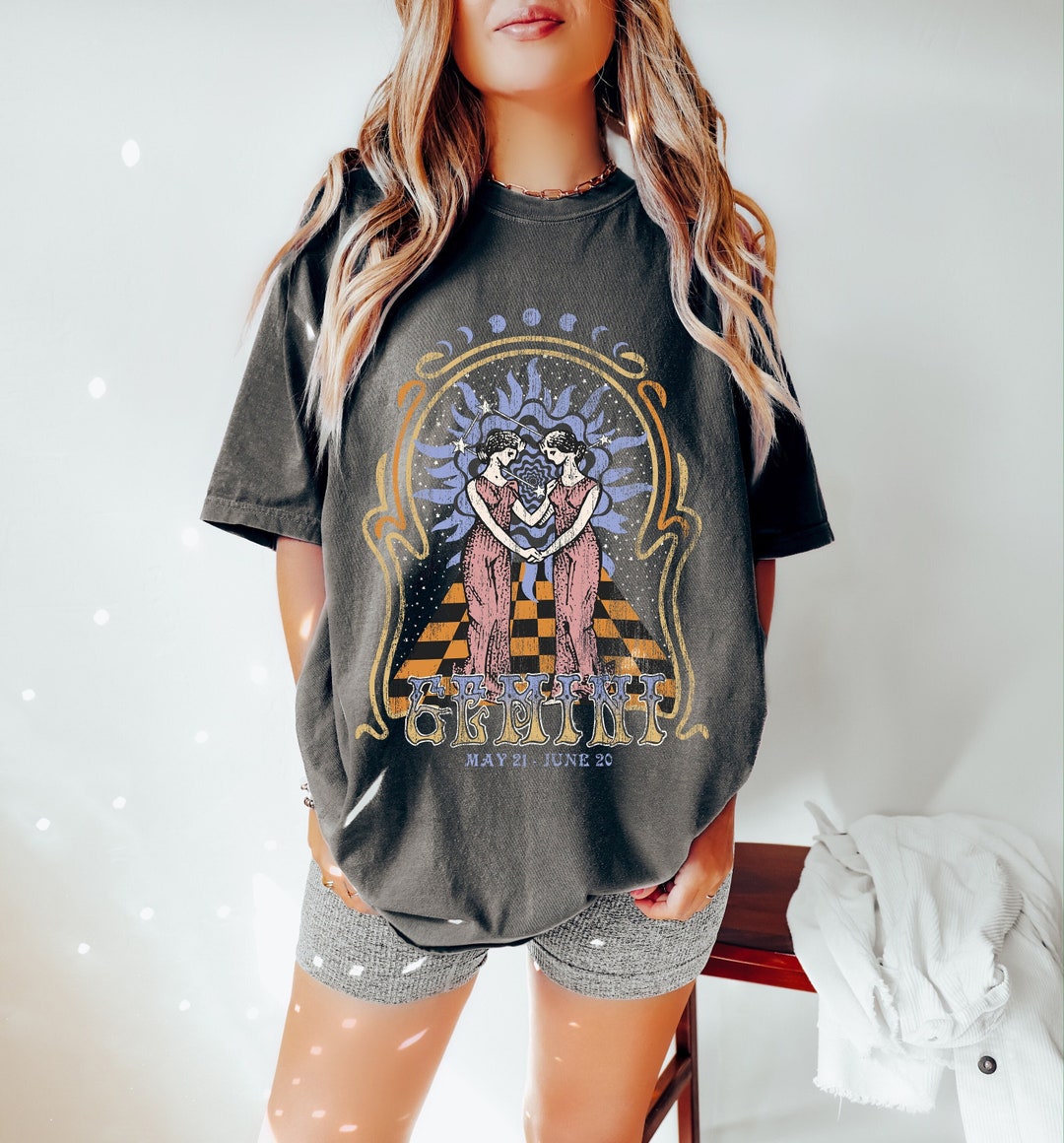 Gemini Zodiac Oversized Tshirt, Comfort Colors Tshirt, Gemini Astrology ...