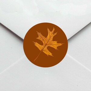 Oak Leaf Sticker Sheet, Fall Planner Stickers, 1 Inch Autumn Stickers ...