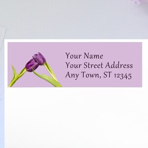 Personalized Purple Floral Address Stickers, Custom Vinyl Address ...