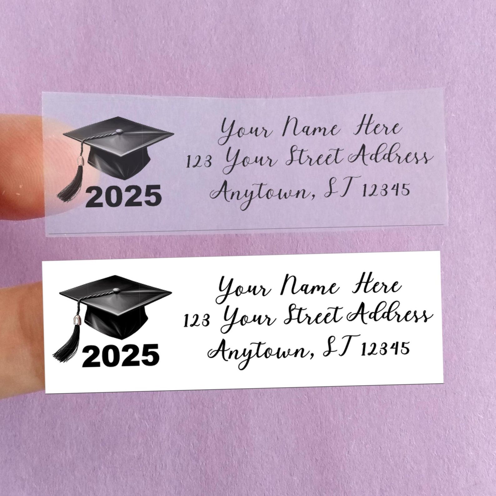 Class of 2025 Graduation Address Labels Stickers Modern, Graduation ...