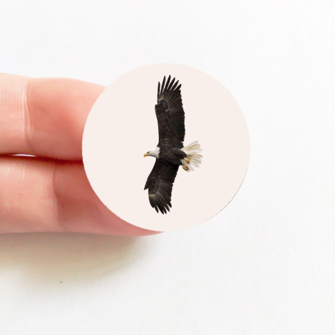 Bald Eagle Stickers for Envelopes, Envelope Seal Sticker Sheet, Round ...