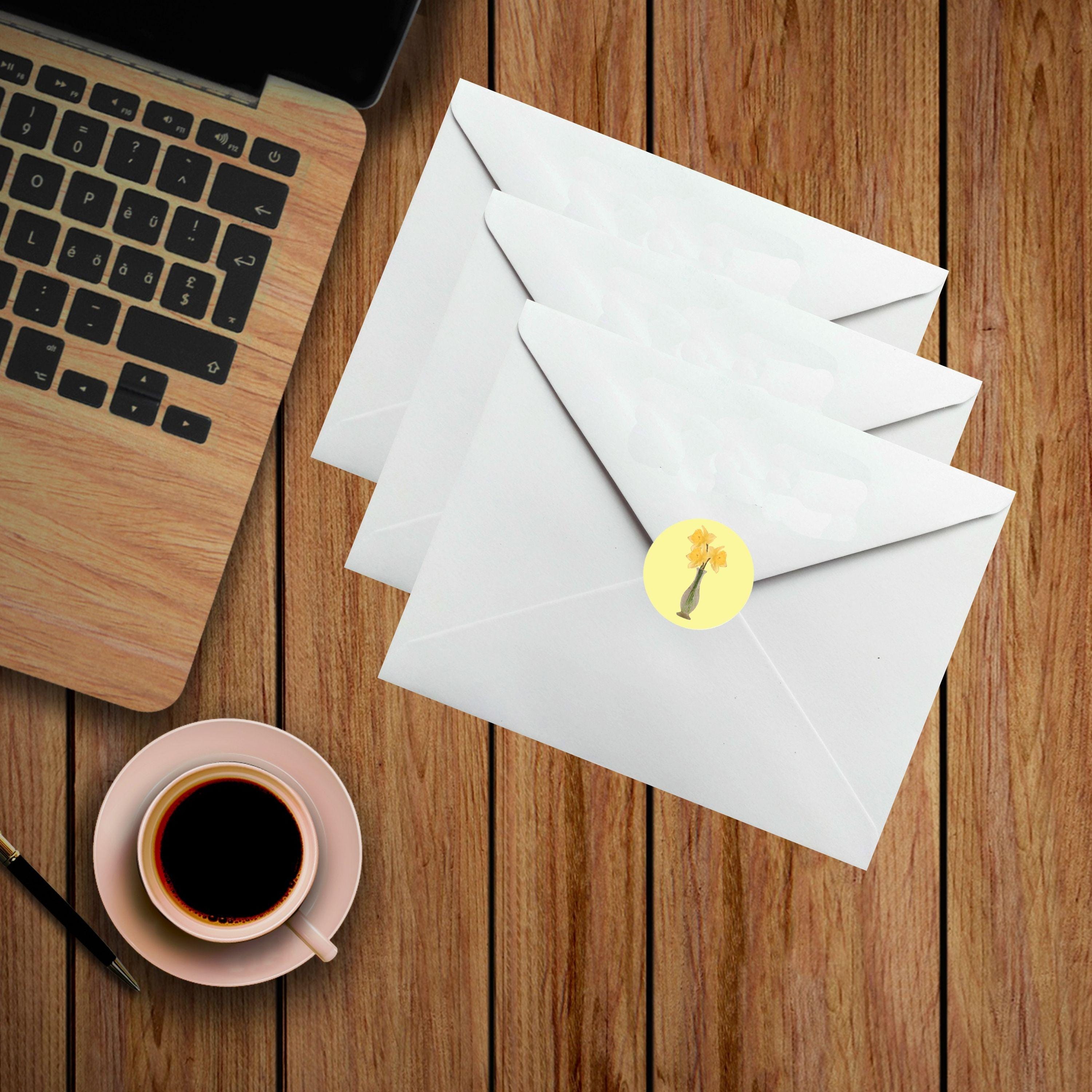 Yellow Daffodil Bouquet Flower Sticker Sheet, Narcissus Flower Envelope ...