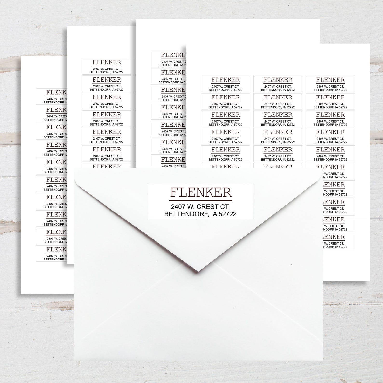 Customized Address Label Black and White, Classic Wedding Address Label ...