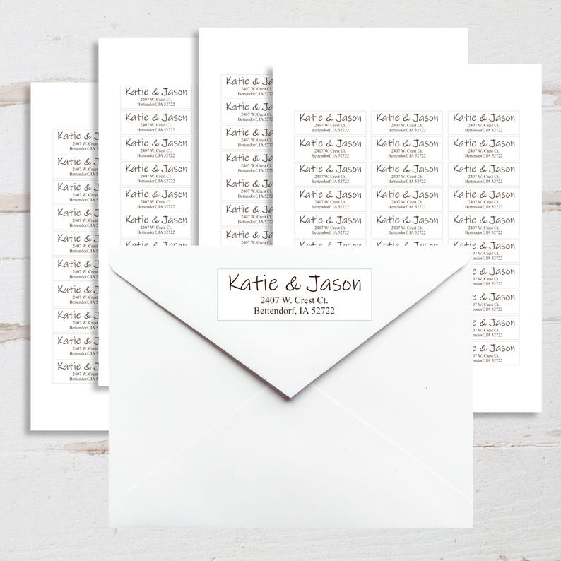 Return Address Labels Wedding, Address Labels for Wedding, Envelope ...