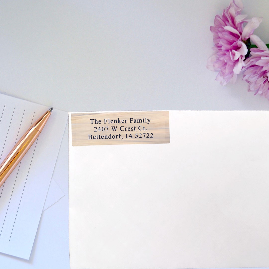 Personalized Return Address Labels With Blurred Orange Design, Abstract ...