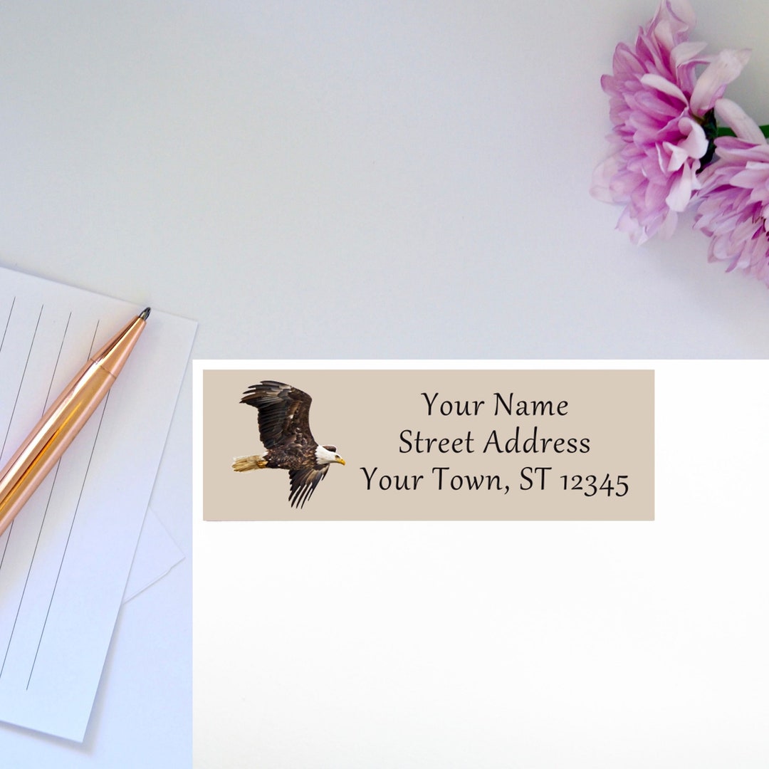 Bald Eagle Return Address Labels Custom, Bird Address Labels Stickers ...