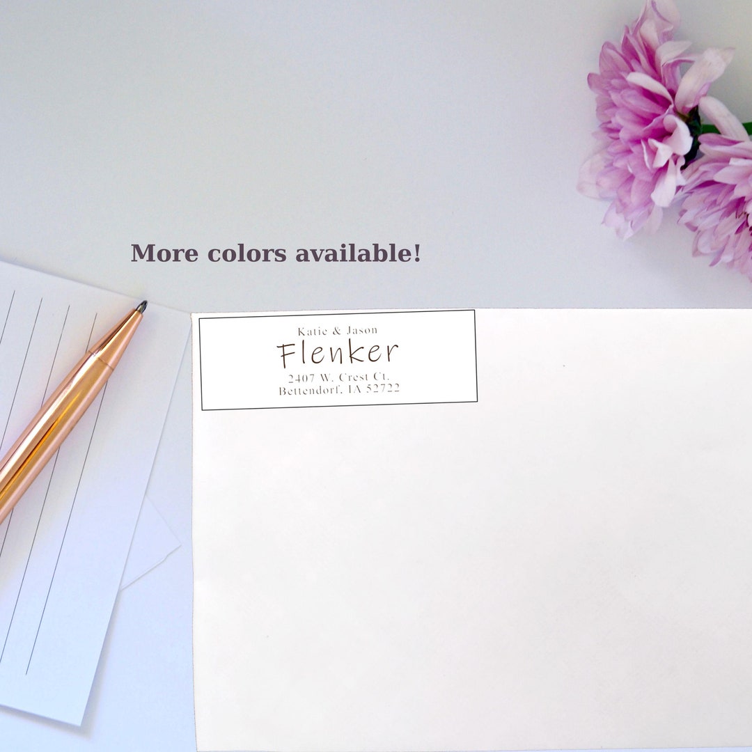 Minimalist Black and White Address Stickers for Envelopes, Personalized ...