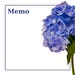 Blue Hydrangea Printable Memo Pad Templates, Floral Memo Sheet Bundle ...