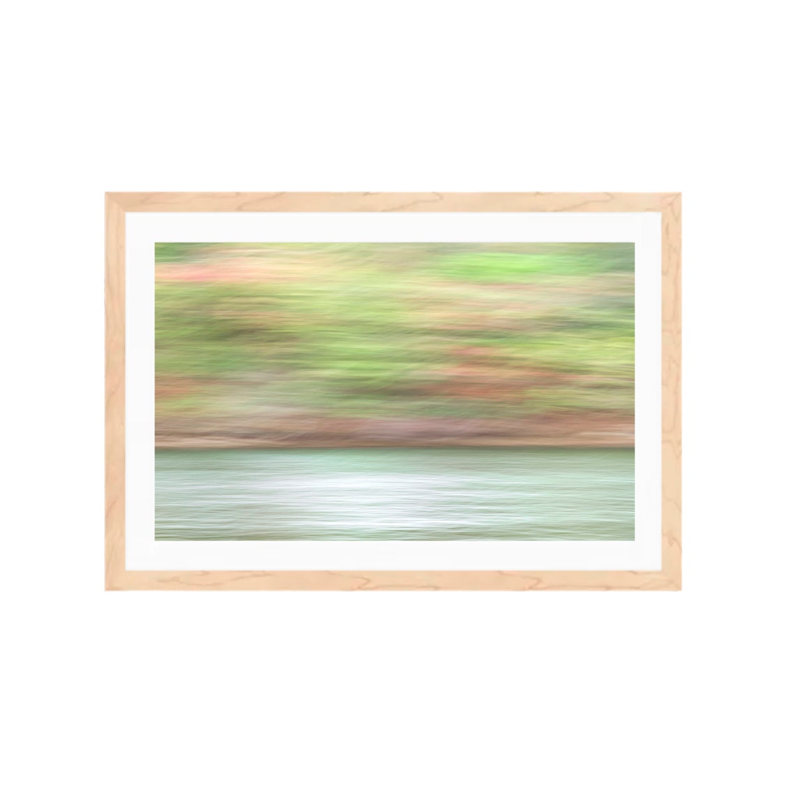 Pastel Color Wall Art Abstract Water Prints, Abstract Lake Art Gradient ...