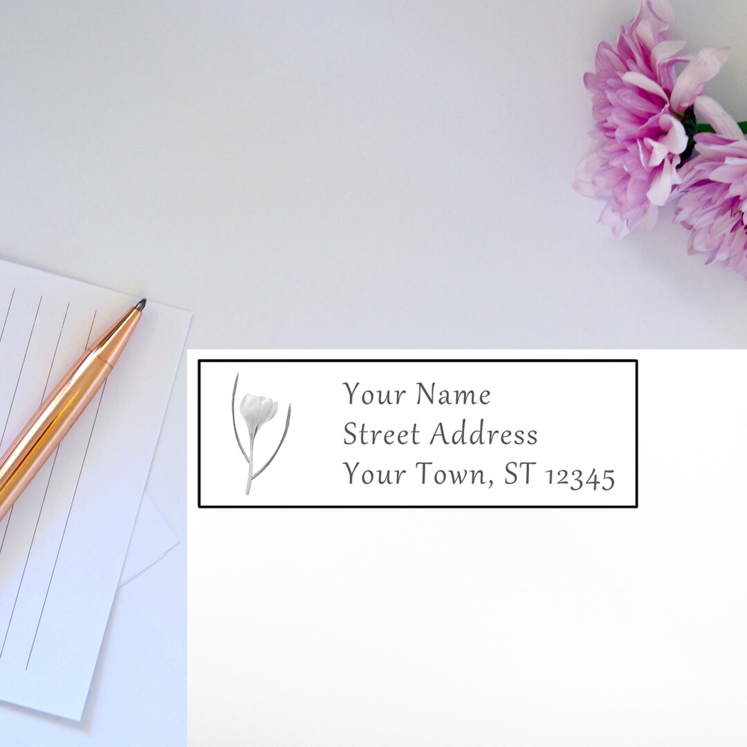 Crocus Flower Return Address Labels, Printed Address Labels for ...