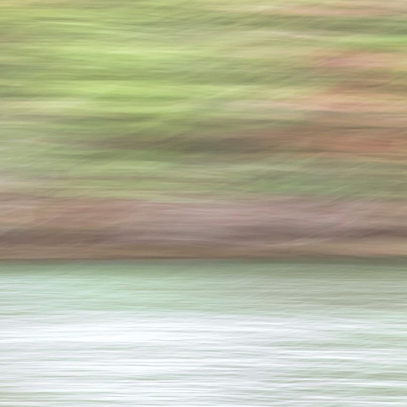 Pastel Color Wall Art Abstract Water Prints, Abstract Lake Art Gradient ...