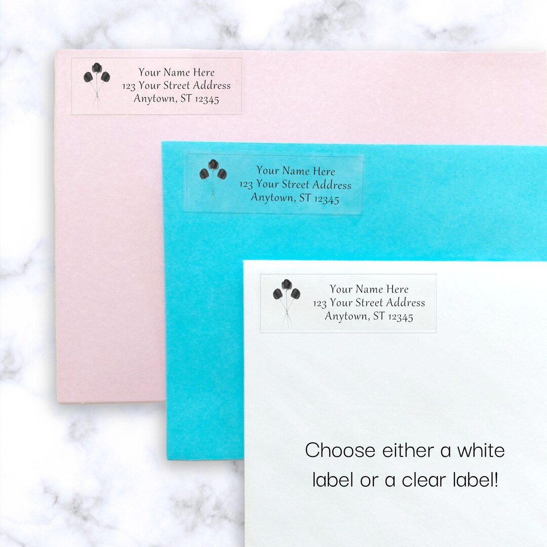 Tulip Flower Address Labels for Wedding, Custom Mailing Labels ...