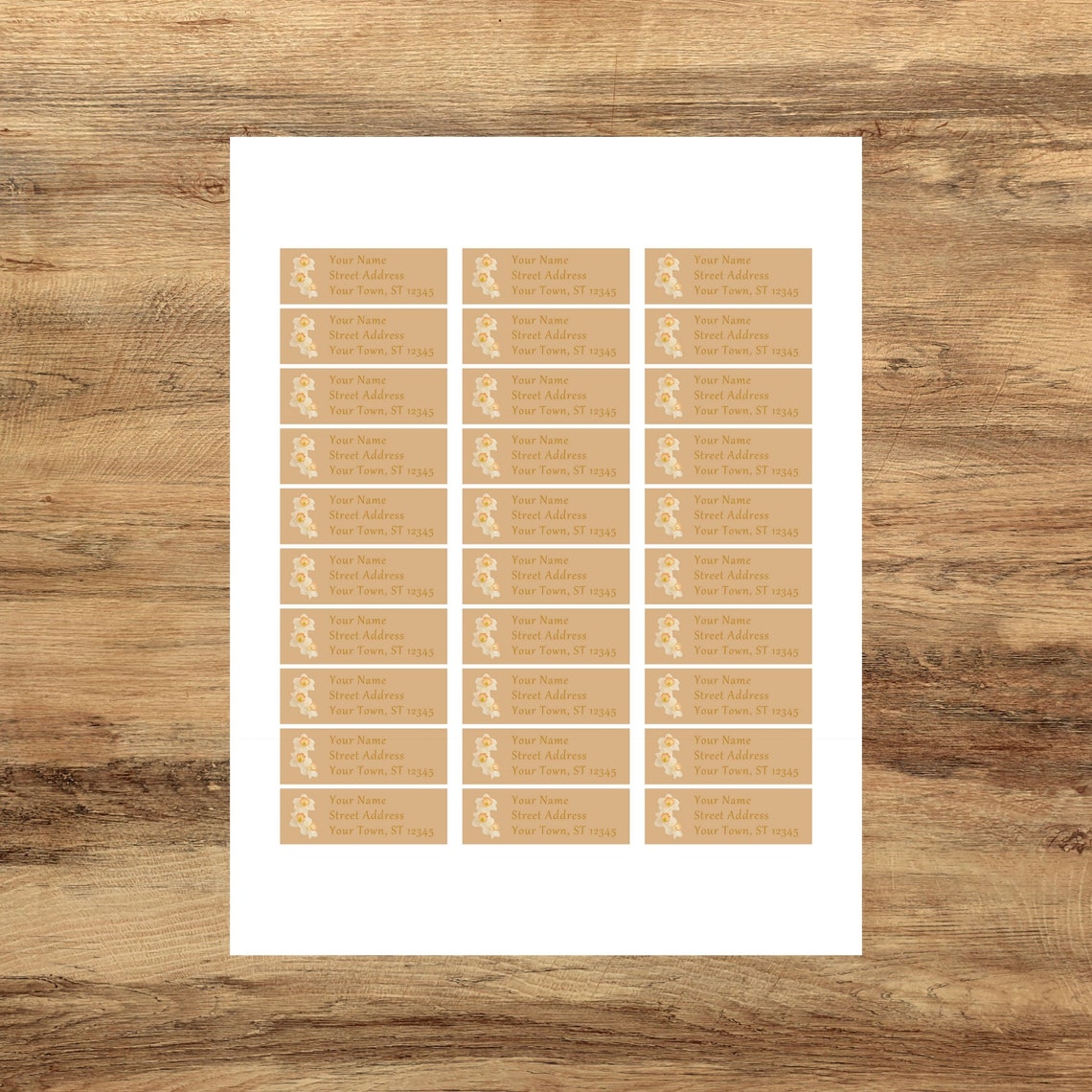 Spring Daffodil Address Labels, Customized Name and Address Stickers ...