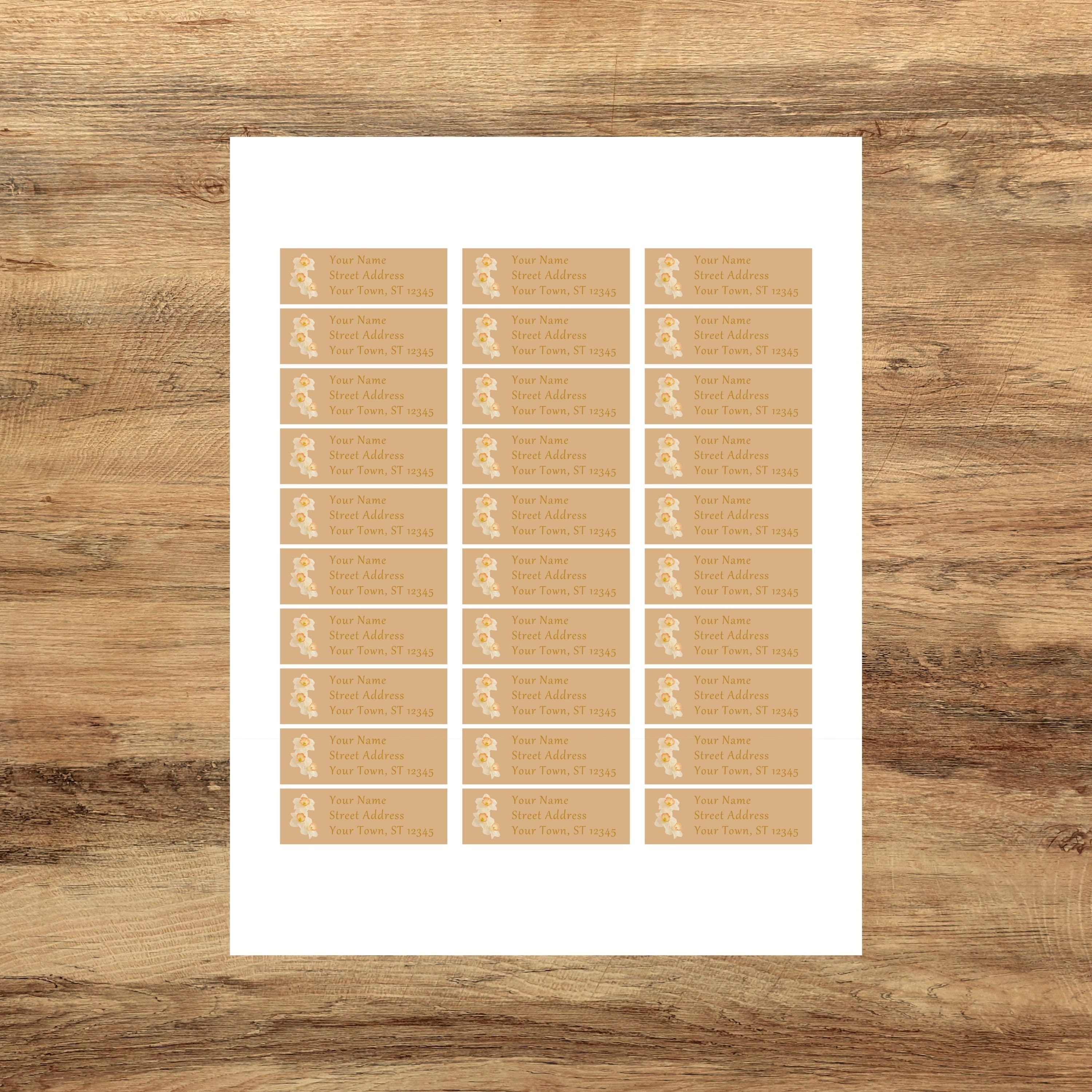 Spring Daffodil Address Labels, Customized Name and Address Stickers ...