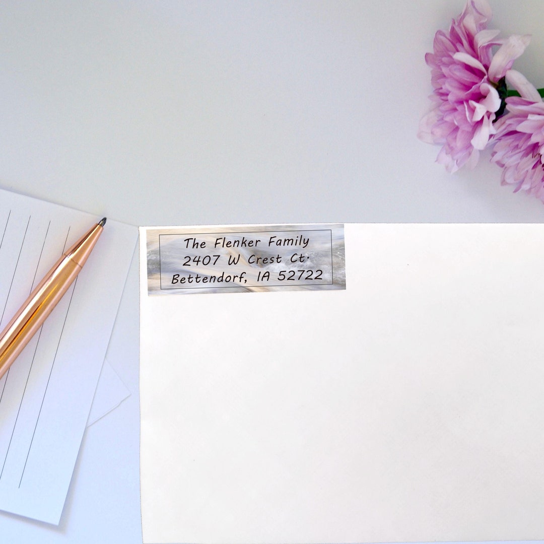 Water Address Labels Stickers Modern, Landscape Return Address Labels ...