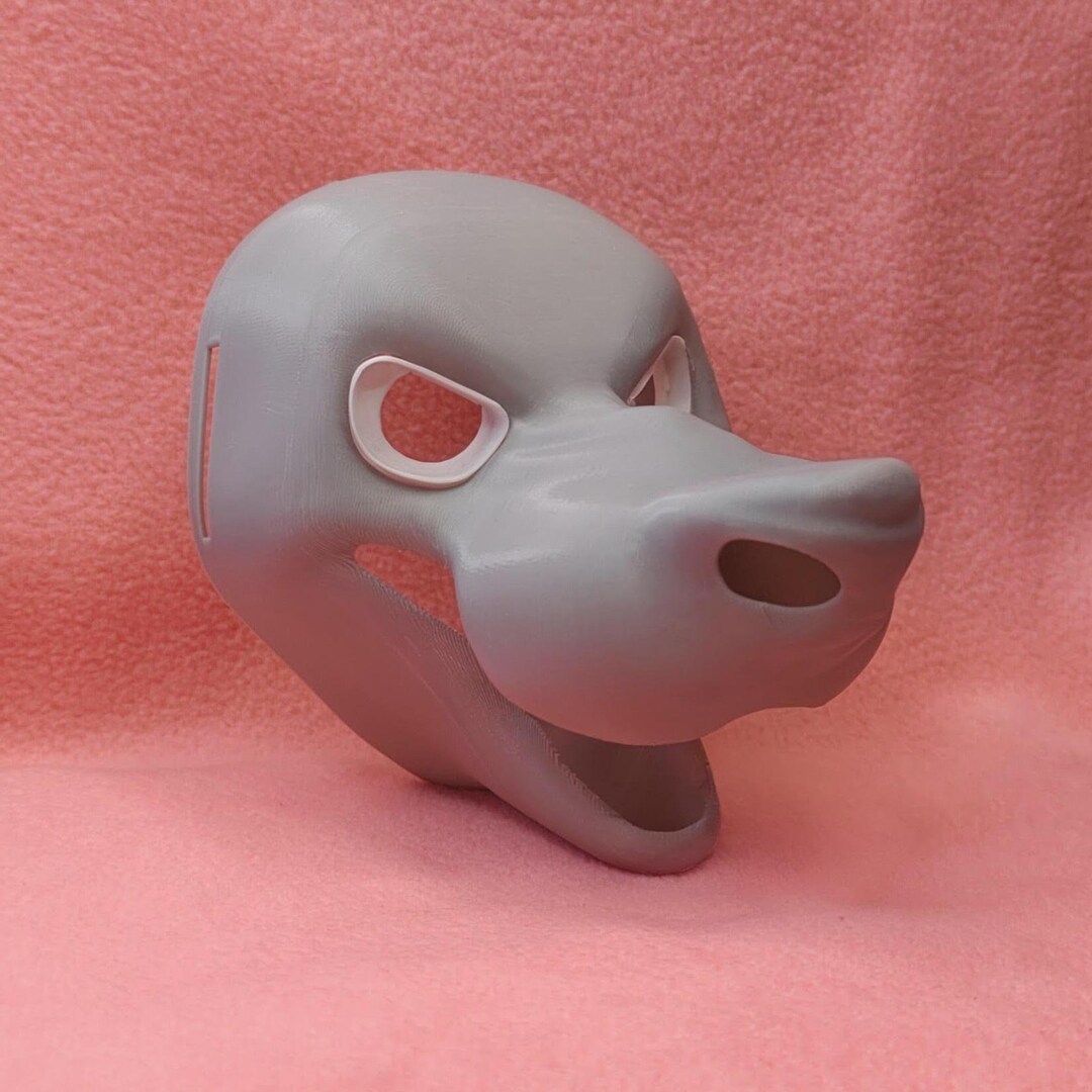 Fursuit Head Base Grumpy Dog Canine / 3D Printed in PLA / Customizable ...