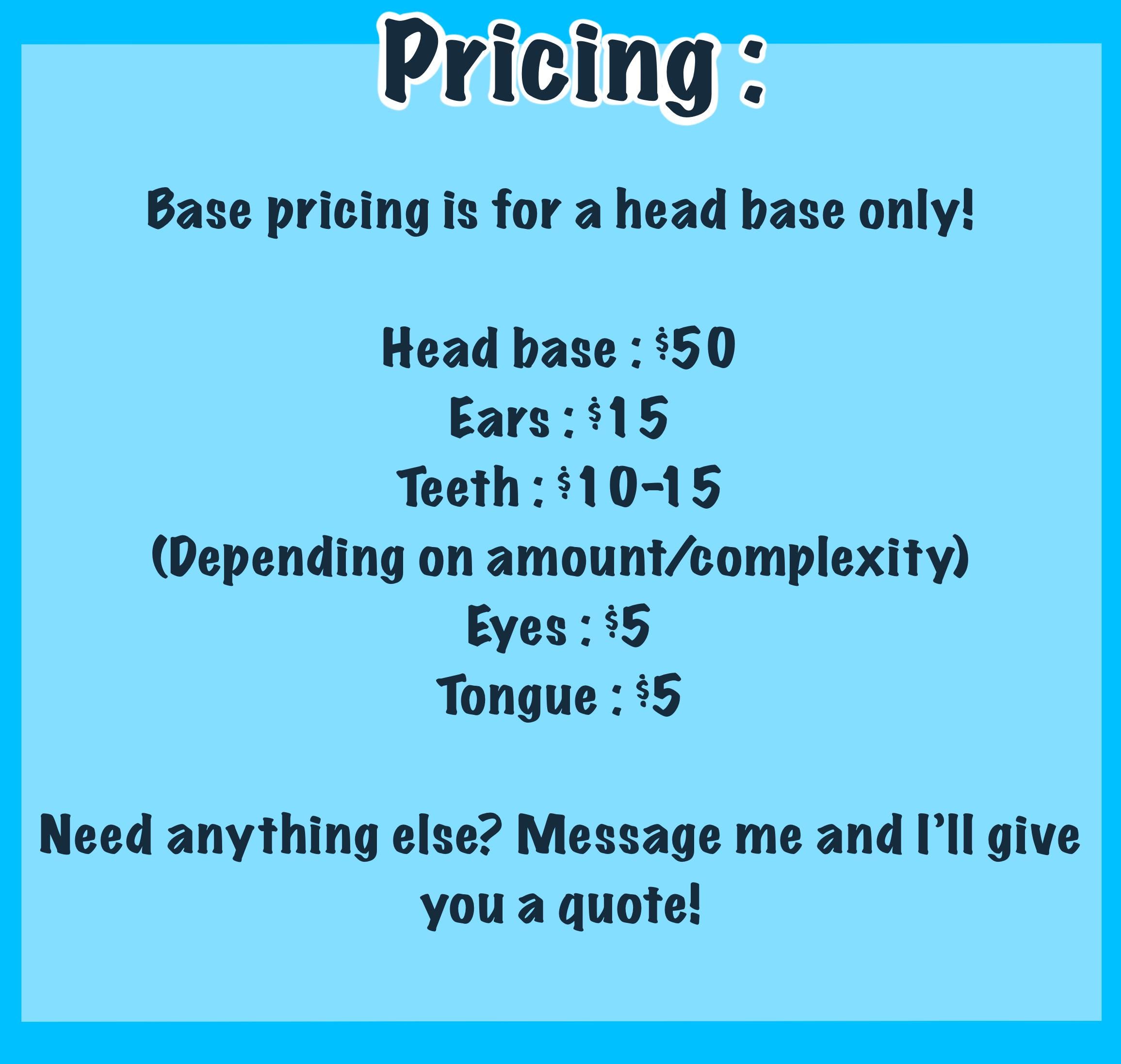 Custom Fursuit Head Base 3D Model, Digital File for 3D Printing, HQ ...