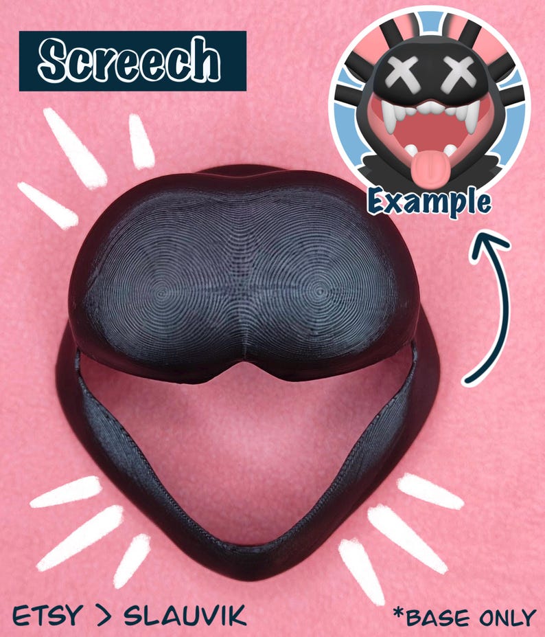 Screech Fursuit Head Base / 3D Printed in PLA / Customizable Options ...