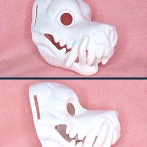 Skull Dog Fursuit Head Base, 3D Printed PLA, Customizable HQ Base for ...
