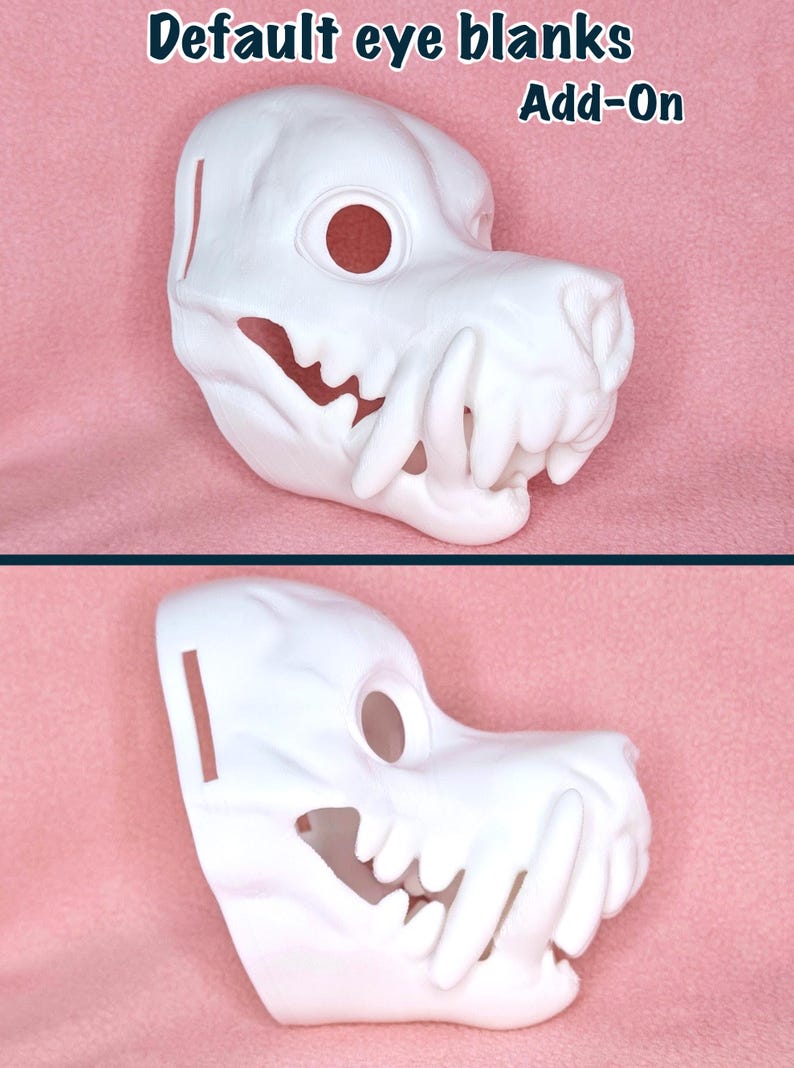 Skull Dog Fursuit Head Base / 3D Printed in PLA / Customizable Options ...