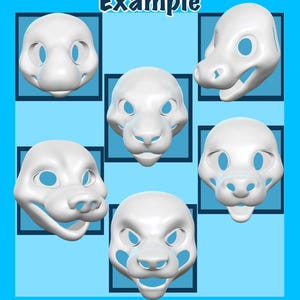 Custom Fursuit Head Base 3D Model, Digital File Download for Printing ...