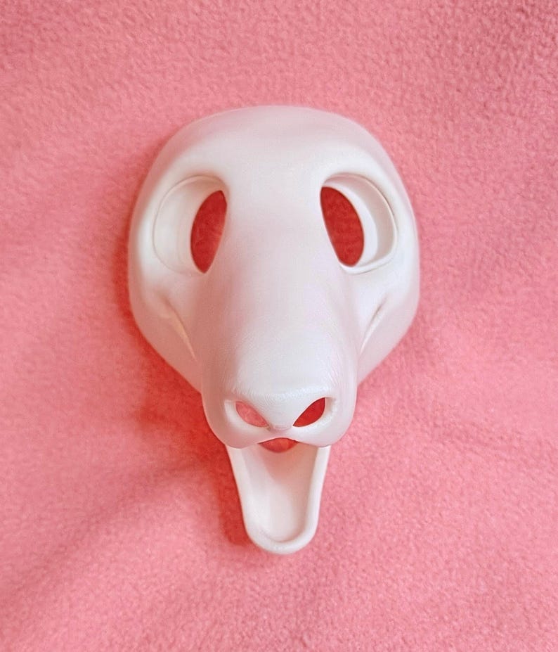 Borzoi Fursuit Head Base, 3D Printed PLA, Customizable HQ Base for ...