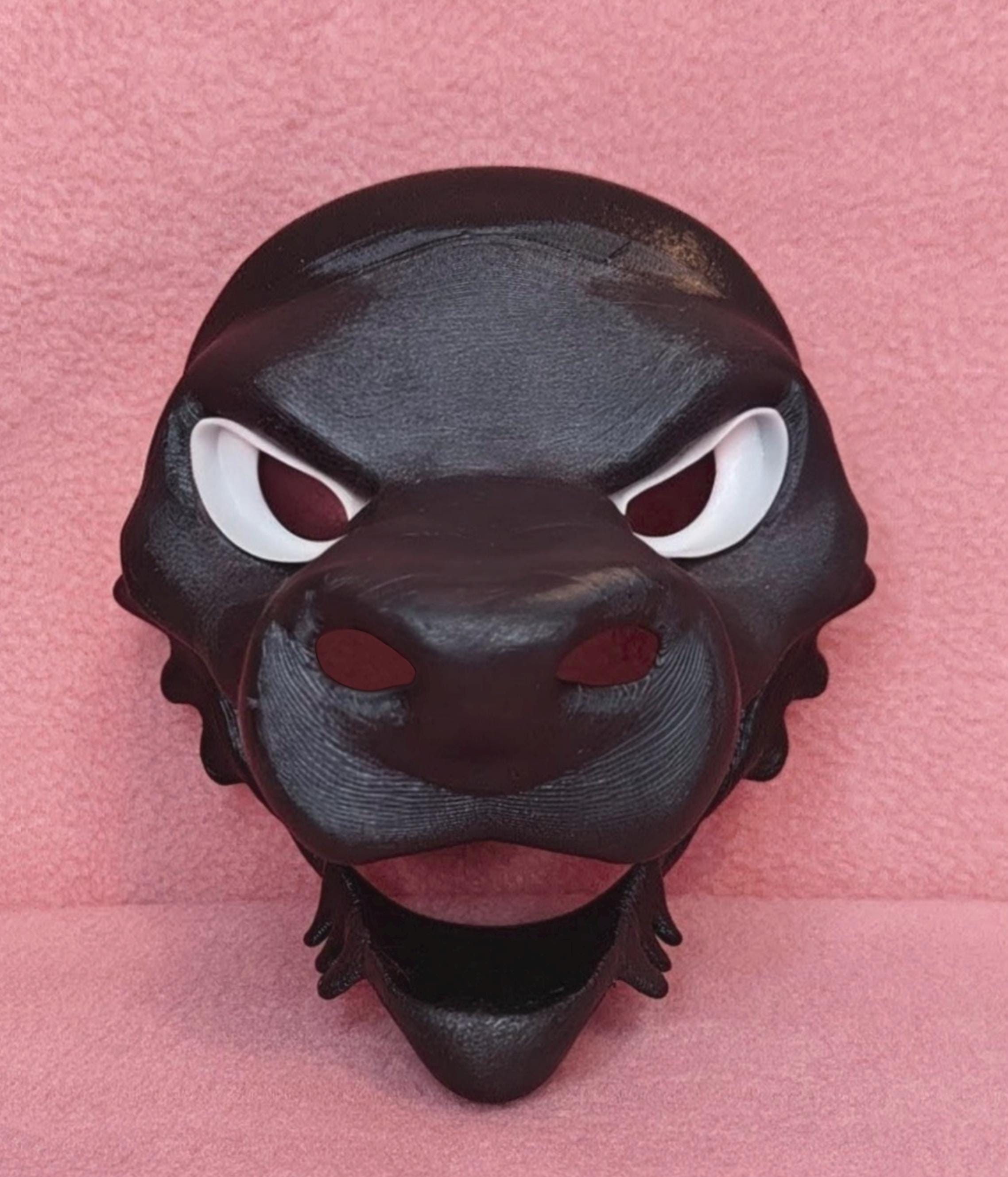 Grumpy Dog Canine Fursuit Head Base V1 / 3D Printed in PLA ...