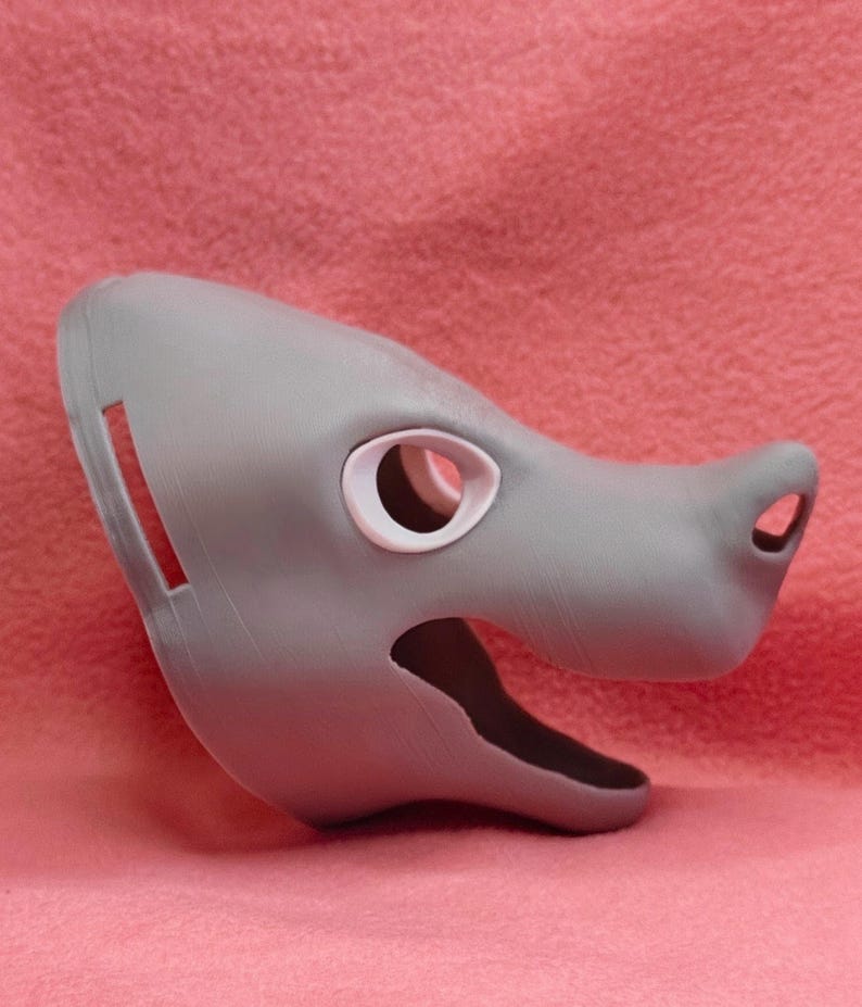 Hyena Fursuit Head Base / 3D Printed in PLA / Customizable Options / HQ ...
