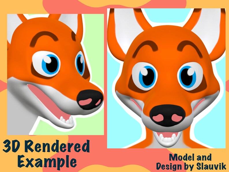 Fox Fursuit Head Base, 3D Printed PLA, Customizable HQ Base for ...