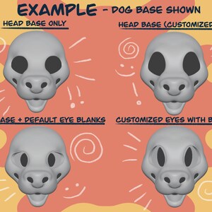 Gryphon Fursuit Head Base, 3D Printed PLA, Customizable HQ Base for ...