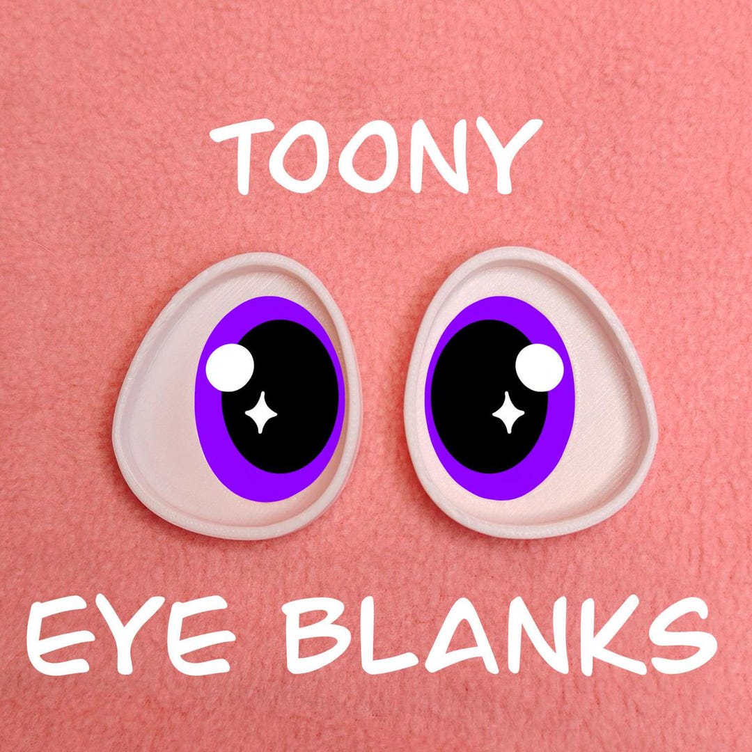 Toony Follow Me Fursuit Eye Blanks, 3D Printed PLA, Custom Sizes, High ...