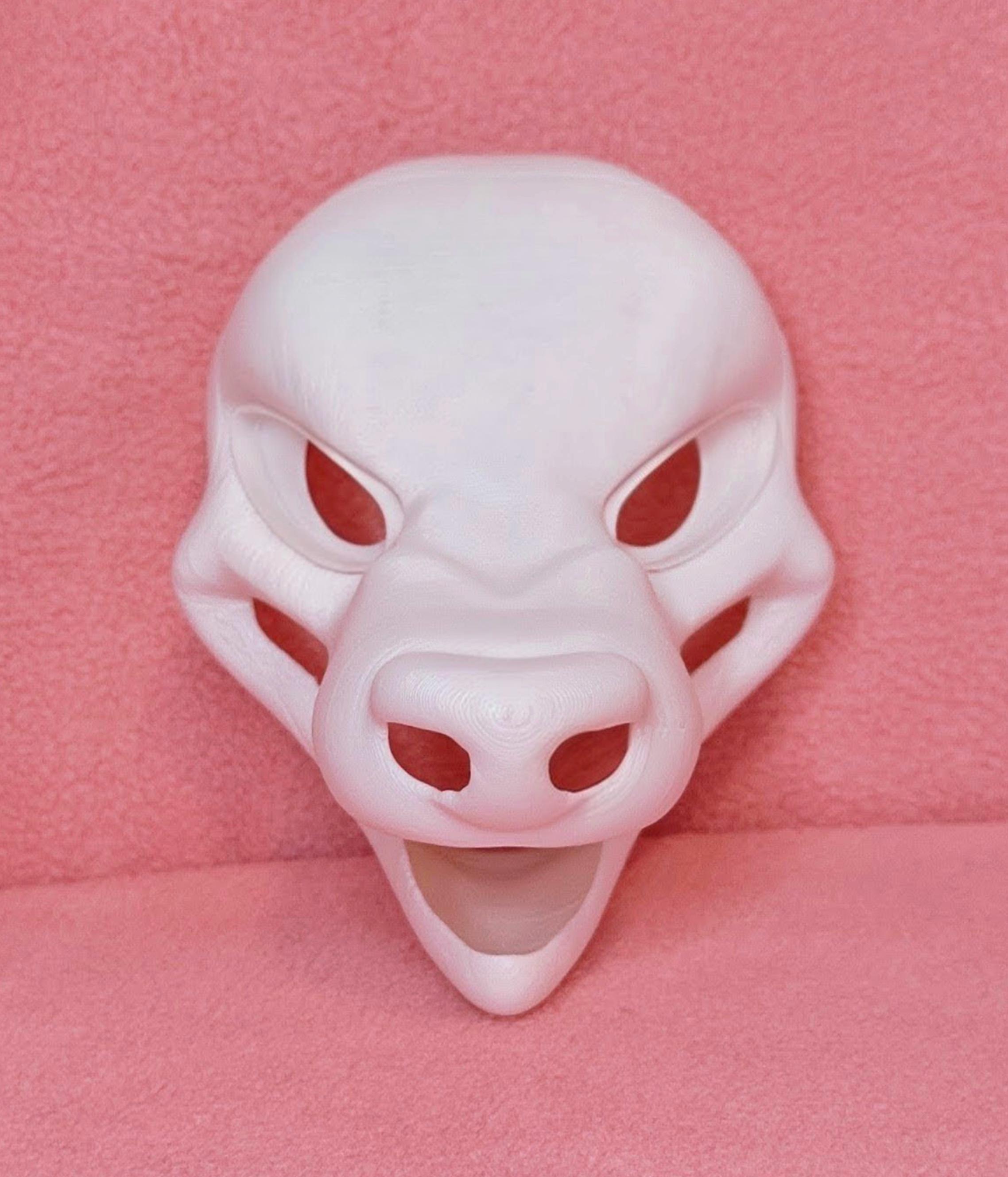 Grumpy Wolf Fursuit Head Base, 3D Printed PLA, Customizable HQ Base for ...