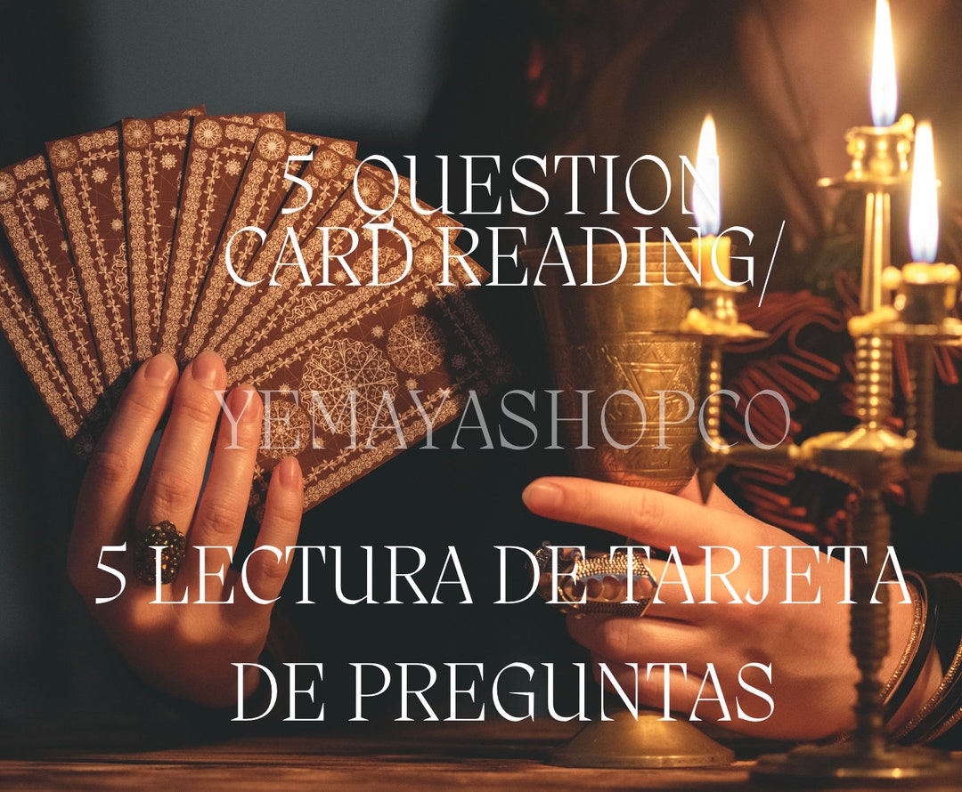 5- Question Card Reading // 5- Lectura De Tarjetas De Preguntas - Etsy