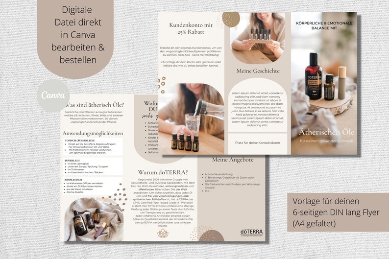 Doterra Flyer Canva Template | Canva Flyer Template for Doterra ...