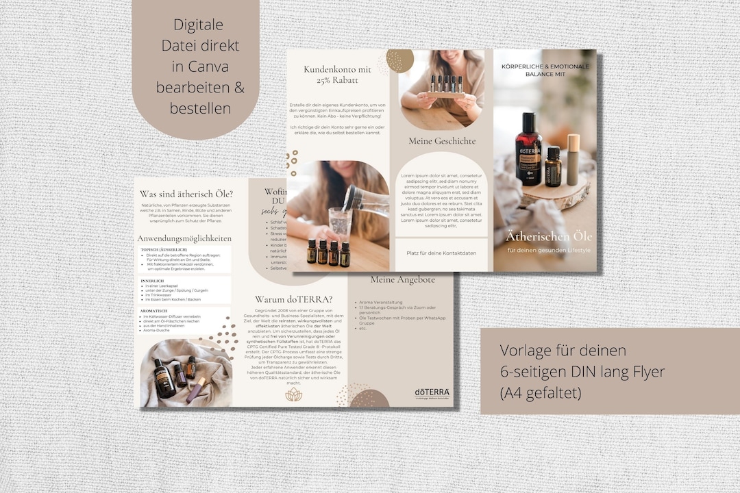 Canva Flyer Design Doterra Flyer Template for New Customers Essential ...