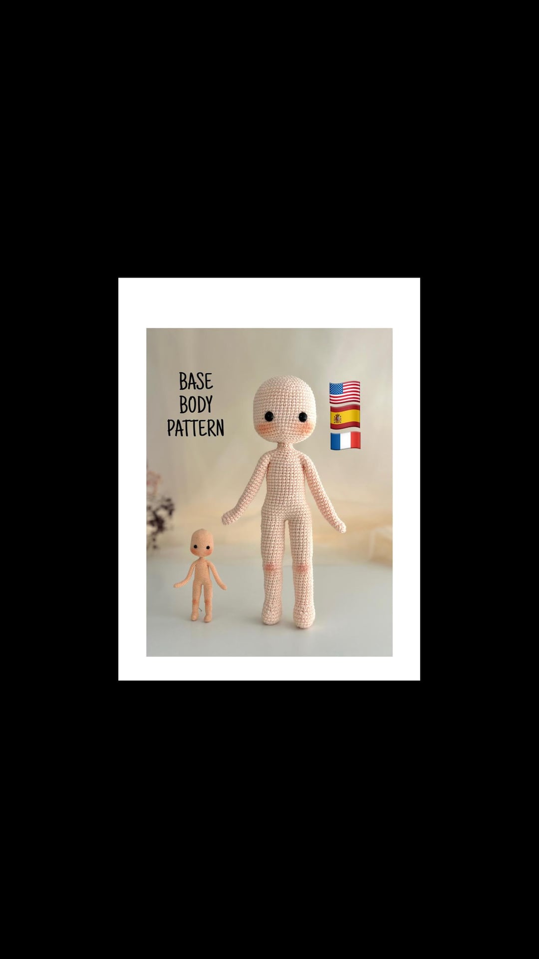 Amigurumi Doll Body Base Crochet Pattern | Regular & Miniature Baby ...