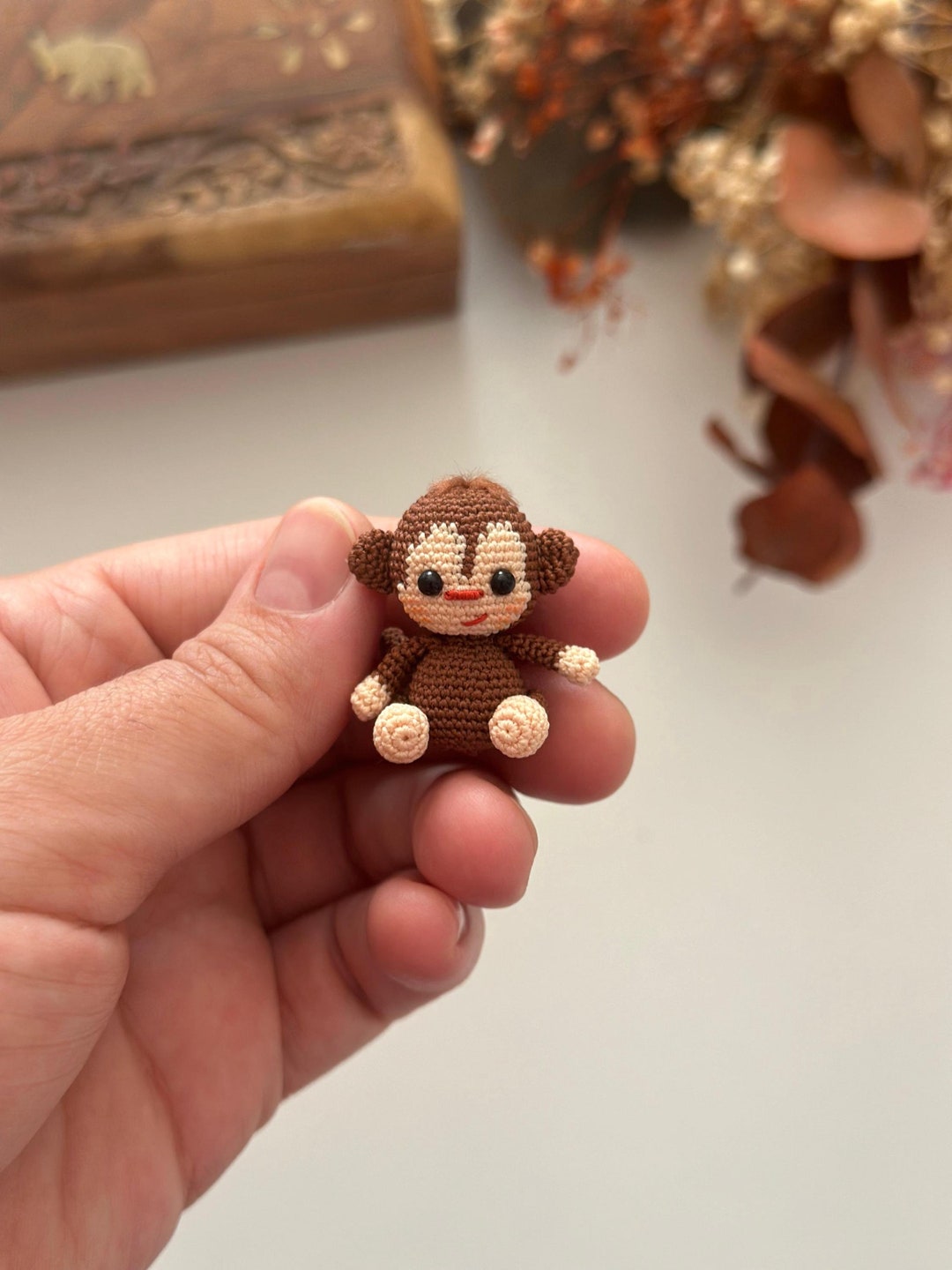 Miniature Amigurumi Monkey Micro Monkey - Etsy