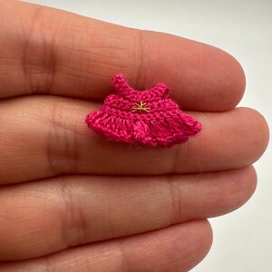 Micro Dress Micro Crochet Doll Dress - Etsy