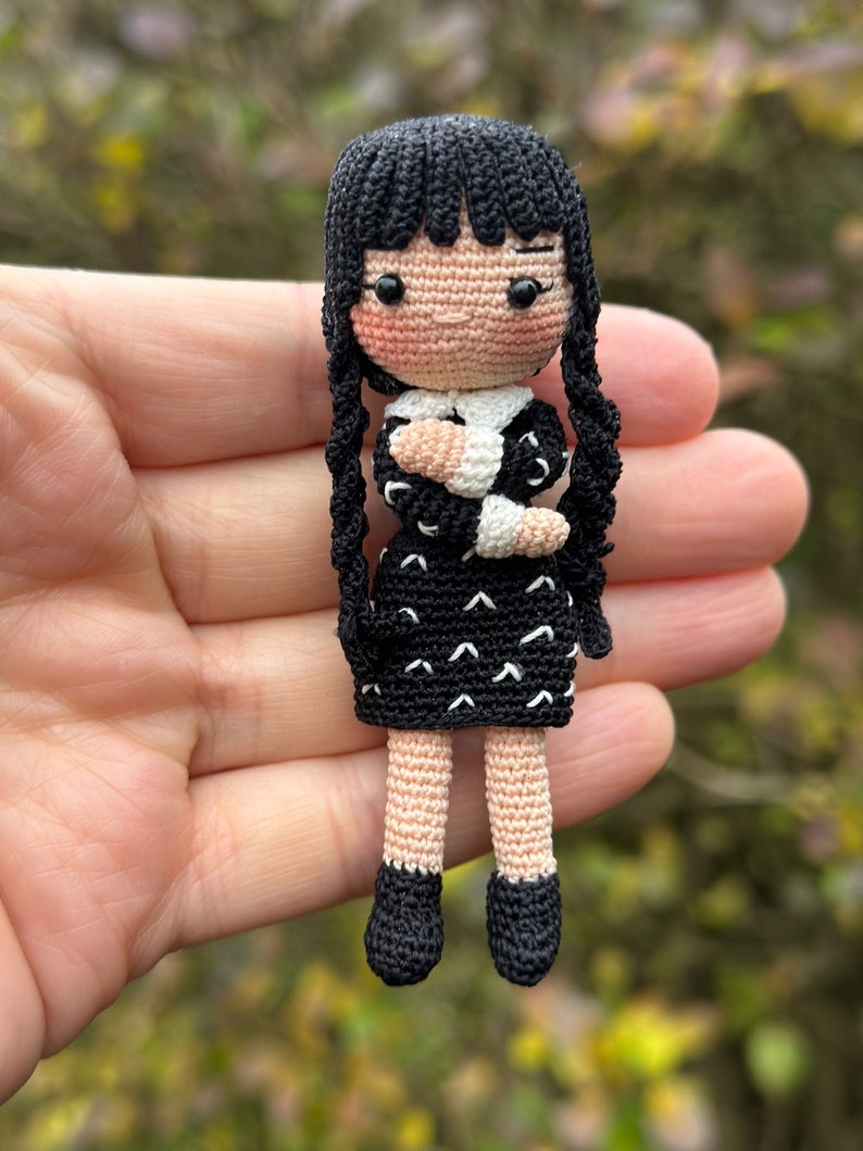 Wednesday Addams Amigurumi Kit Wednesday Miniature Pattern - Etsy