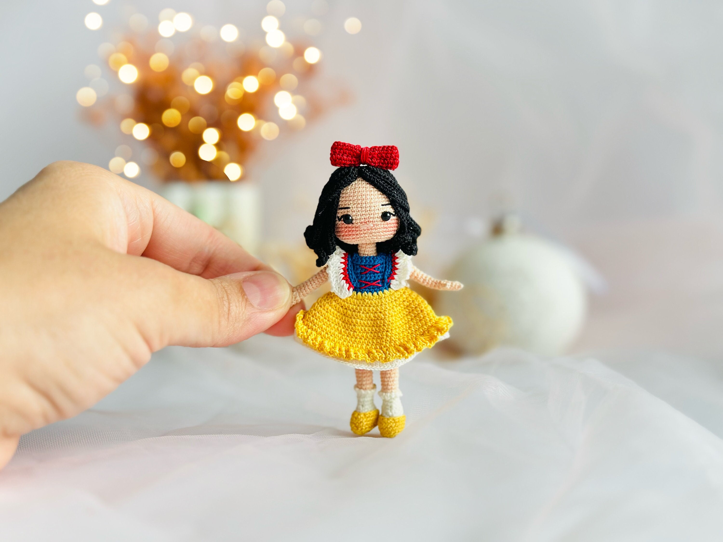Snow White Miniature Amigurumi Snow White Crochet Handmade - Etsy