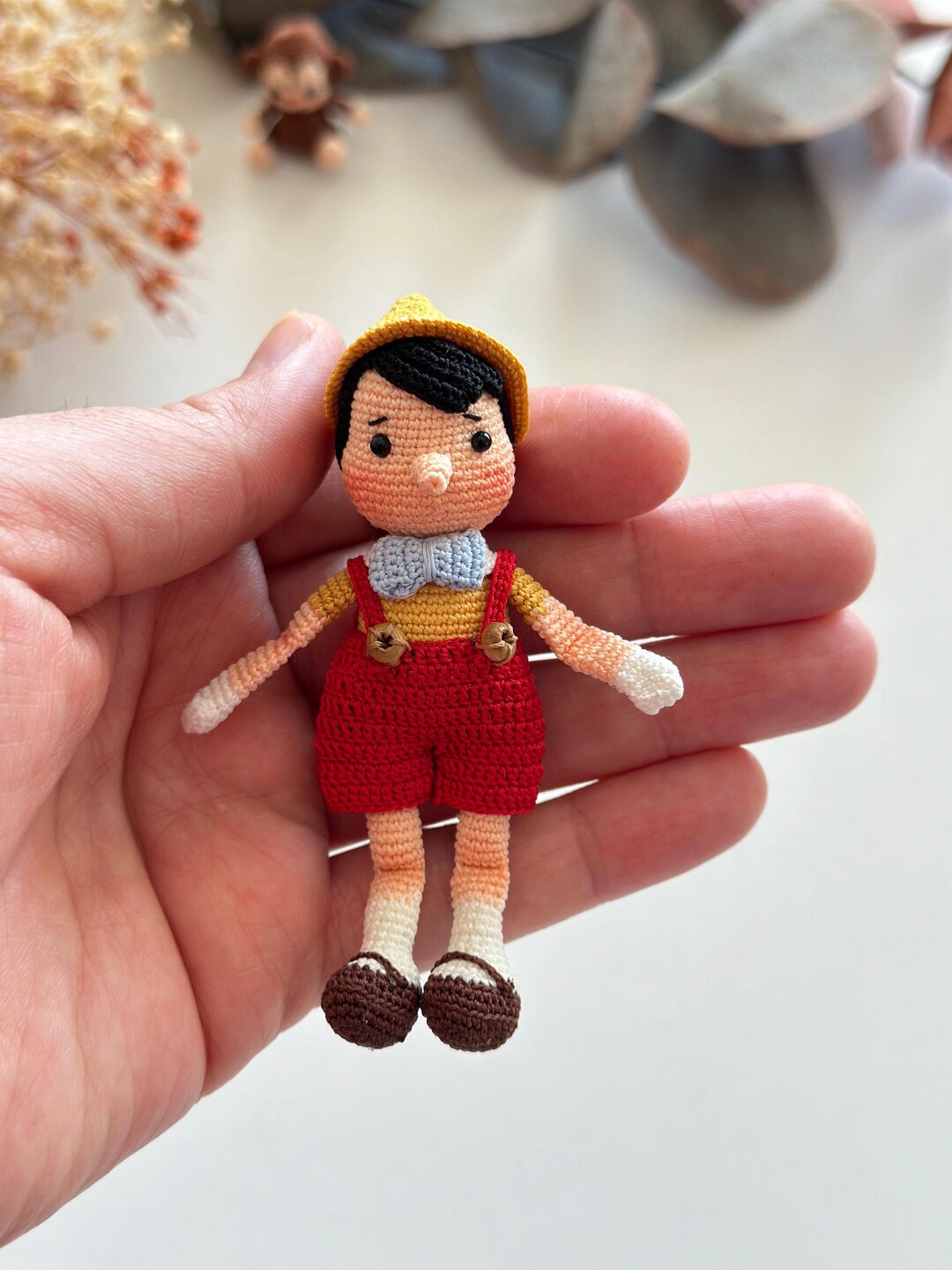 Miniature Amigurumi Pinocchio Miniature Crochet Pinocchio - Etsy