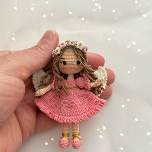 Miniature Amigurumi Butterfly Angel Minny Micro Doll - Etsy