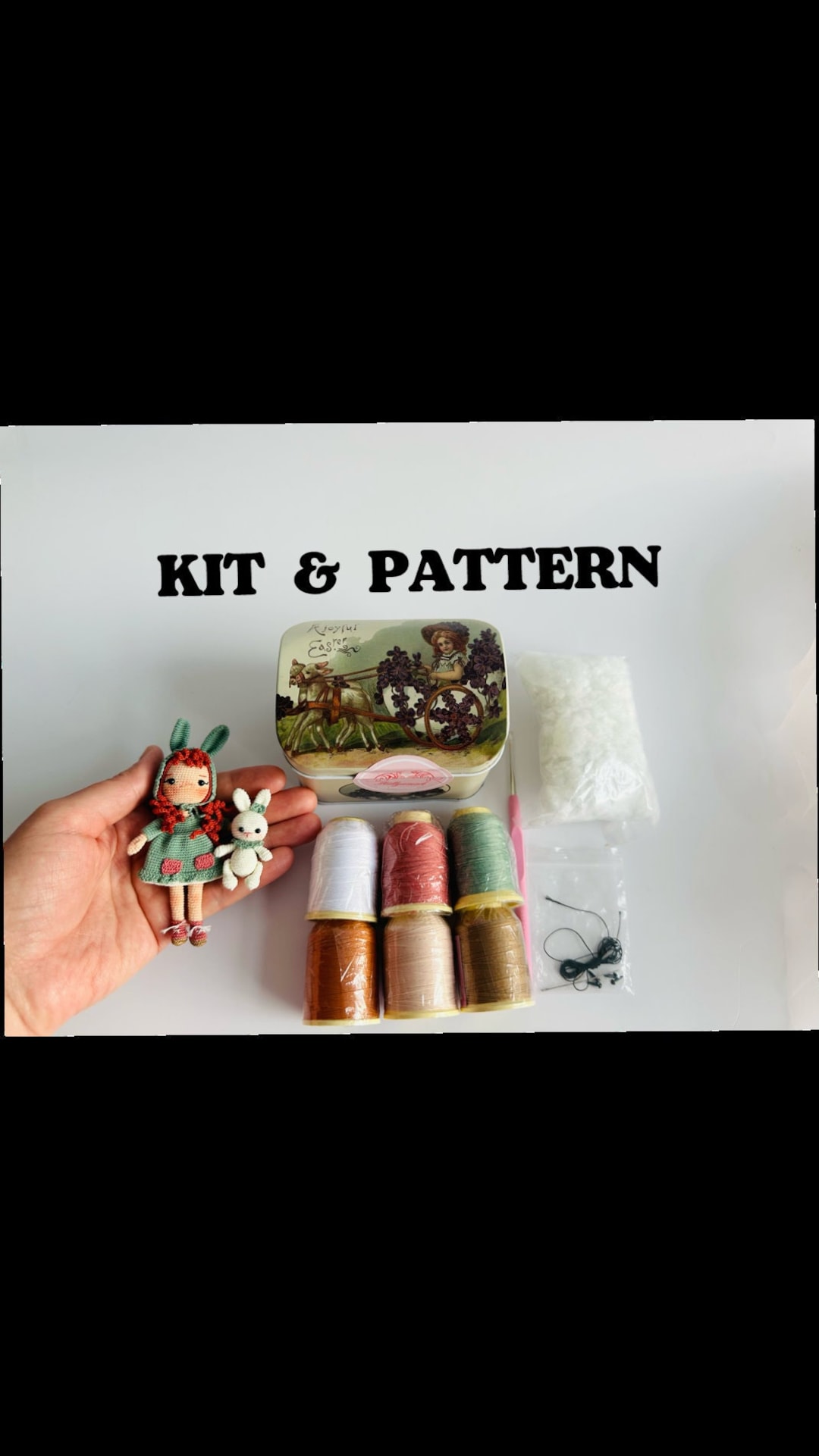 Miniature Amigurumi Lilly Doll Bunny Kit Pattern - Etsy