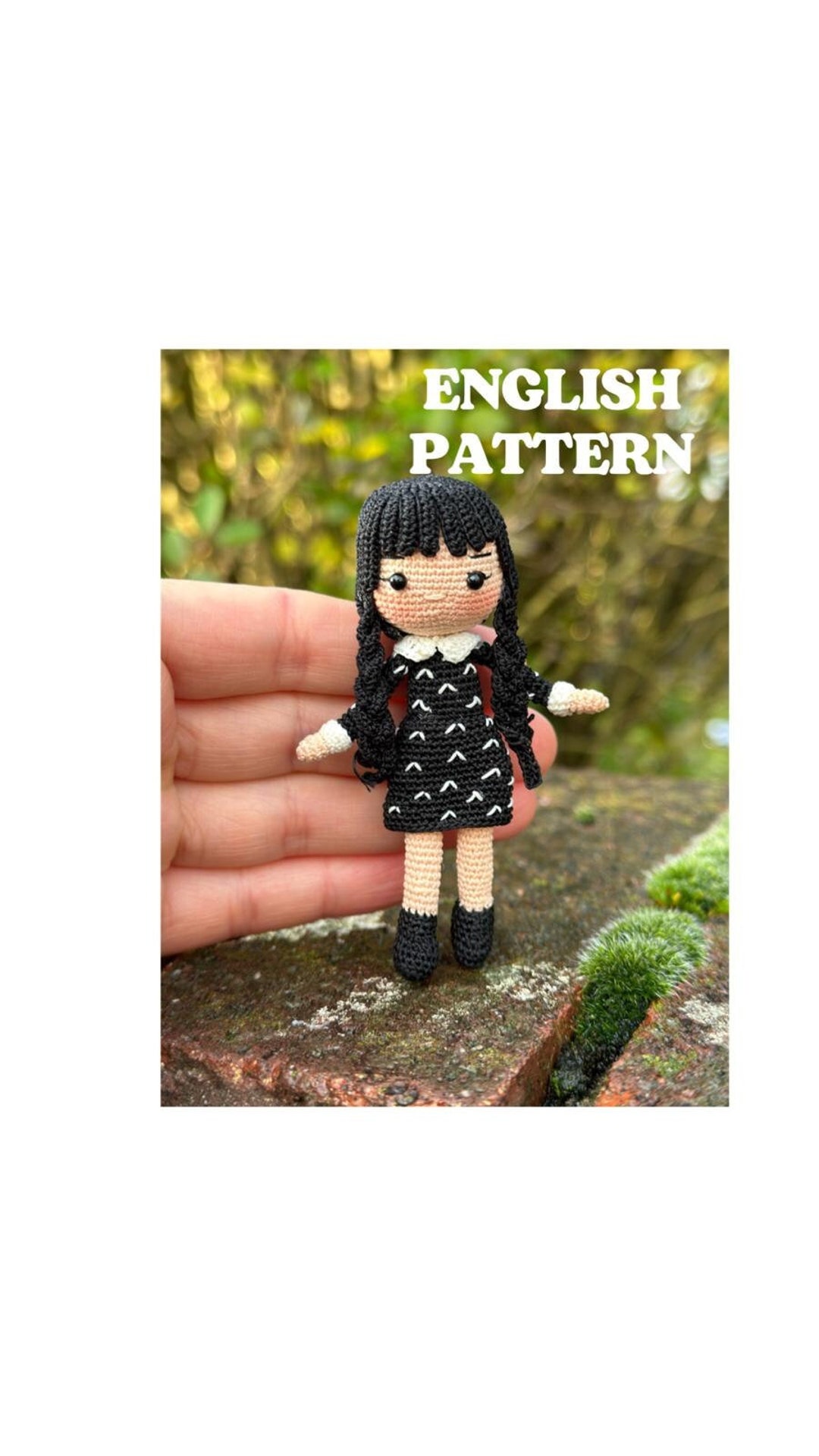 Wednesday Addams Miniature Amigurumi Pattern Wednesday PDF - Etsy