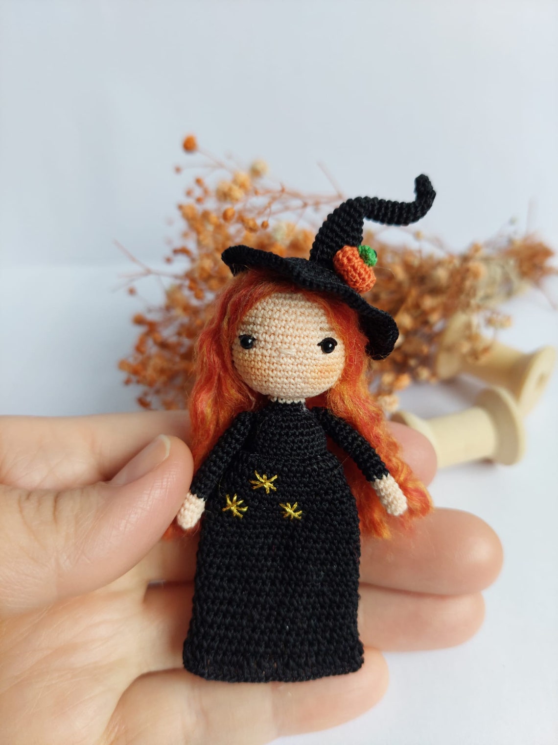 Witch Miniature Amigurumi Pattern Witch Crochet PDF Pattern - Etsy