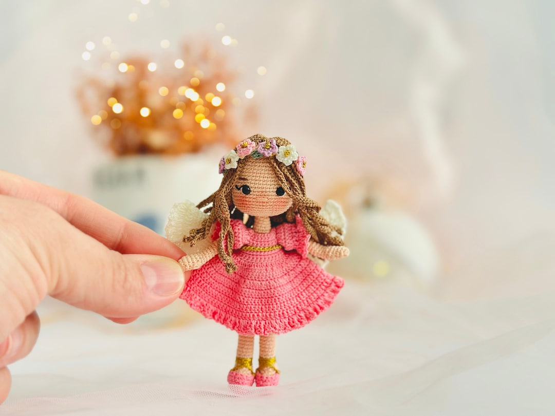Miniature Amigurumi Butterfly Angel Minny Micro Doll - Etsy